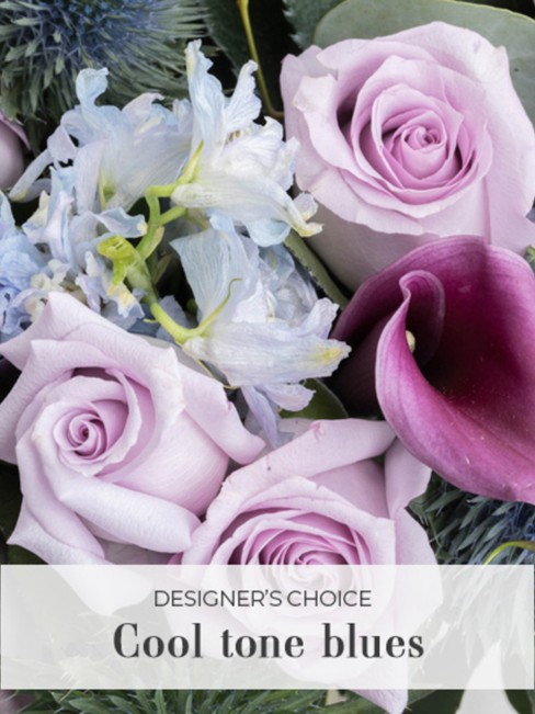 Large Pauline Bouquet | Roses, Calla Lily, Anemone, Thistle, Delphinium ...