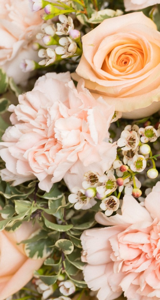 Large Celine Bouquet | Peach Roses and Carnations | Ode à la Rose