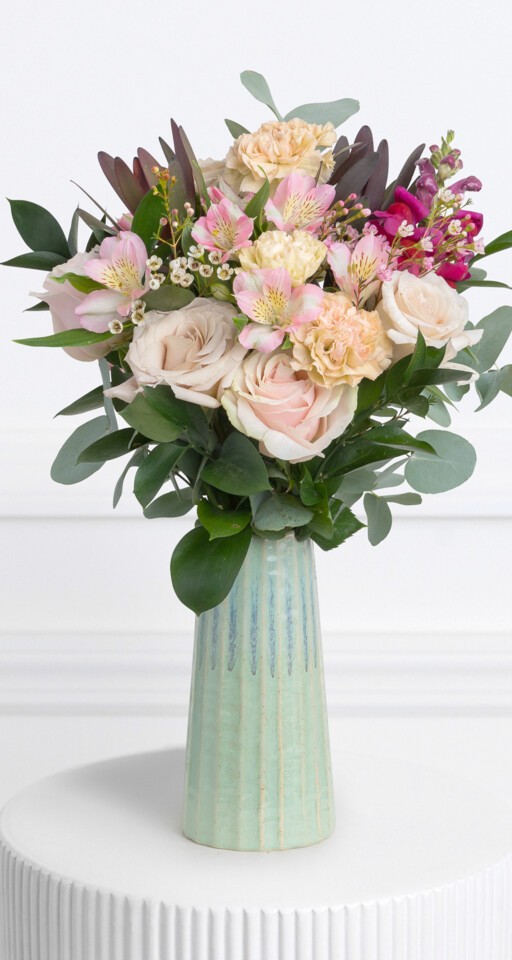 Monique - 24 Stems of Pink and Burgundy Floral Elegance