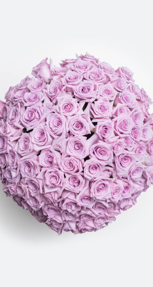 100 Purple Bouquet Delivery | Grand Amour | Ode à la Rose
