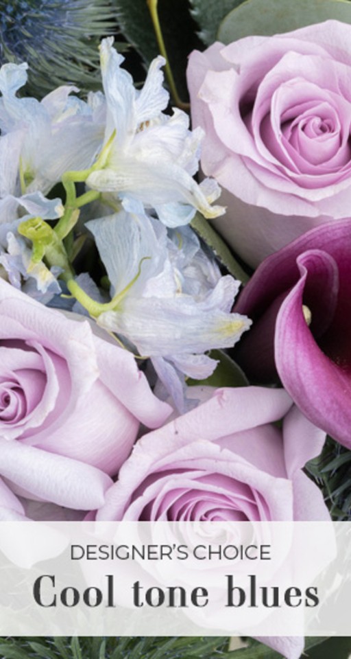 Large Designer's Choice Bouquet - 25 Stems in Cool Tones