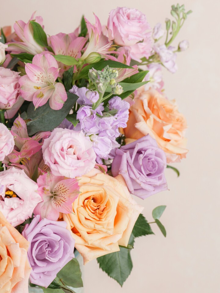 Bernadette - 25 Stems in Peach and Lavender