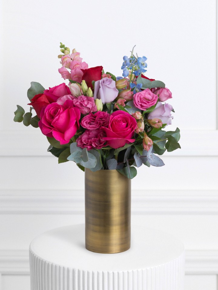 Hazel Bouquet Small | Freedom Roses, Pink Floyd Roses, Lisianthus | Ode ...