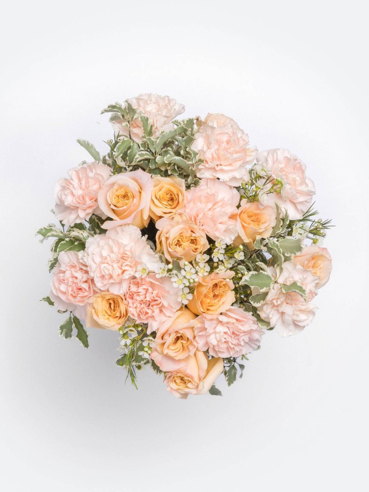 Large Celine Bouquet | Peach Roses and Carnations | Ode à la Rose